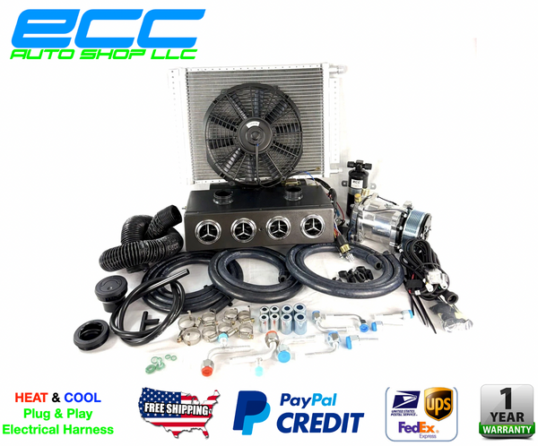A/C KIT UNIVERSAL UNDER DASH HEAT & COOL 404 WITH 2 AUXILIARY DEFROSTE ...